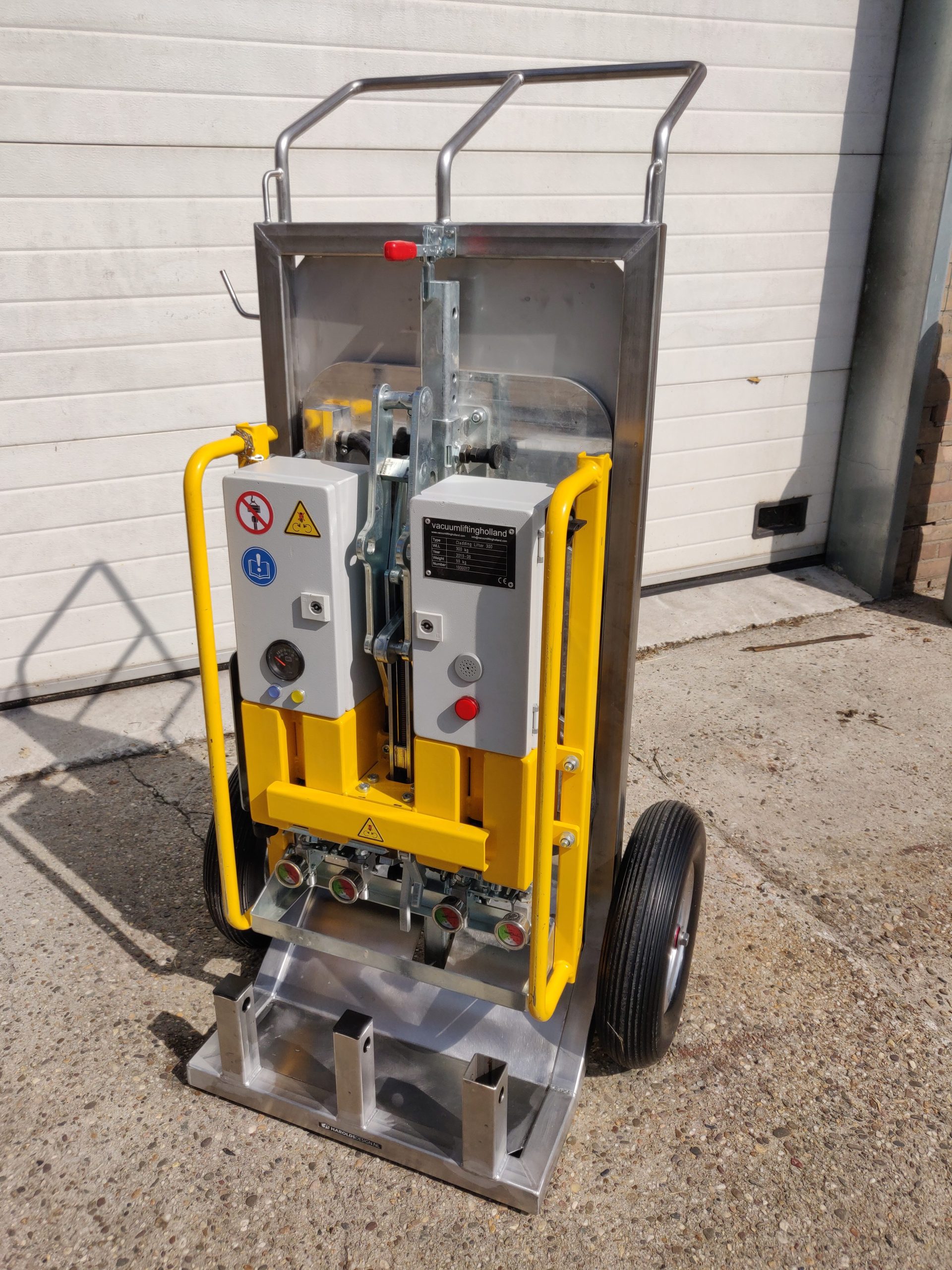 Transportkar vacuumheffer - Maatwerk rvs product - Harolds Design